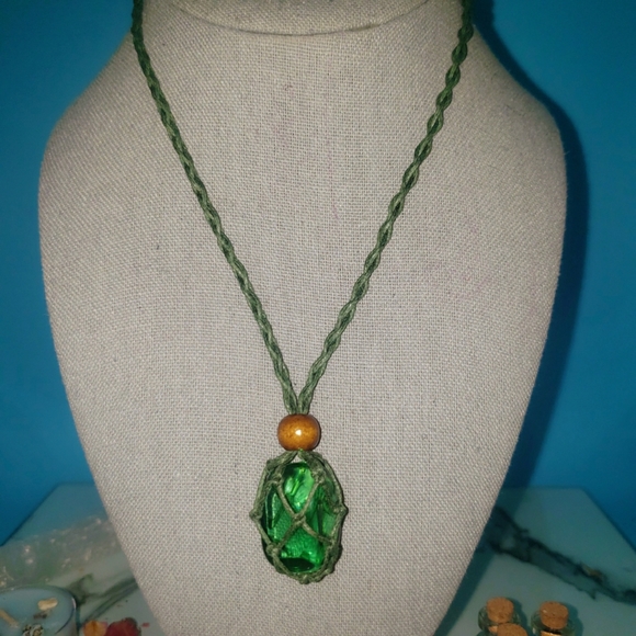Jewelry | Green Goddess Gaia Crystal Stone Pendant Necklace Mother ...